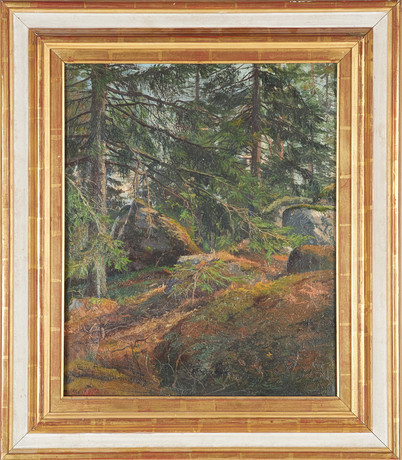 ERIK ABRAHAMSSON (1871-1907). Forest lot Hillersjö, signed and dated ...