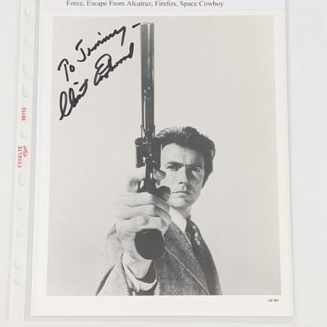 AUTOGRAPH ON PHOTO, Clint Eastwood. Books, Maps & Manuscripts ...