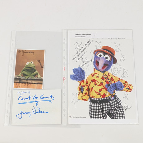 AUTÓGRAFOS, 2 láminas, "The Muppet Show", finales del siglo XX. Libros ...