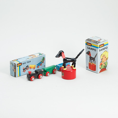 LEKSAKER, 5 st, Brio, samt GUNGHÄST. Leksaker - Leksaker - Auctionet