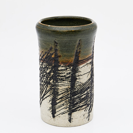 LISA LARSON. Vase, Gustavsberg studio, glazed stoneware, signed Lisa L ...