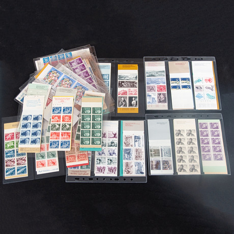 Swedish Stamp booklets 73 different mint and complete from the 1960s to ...