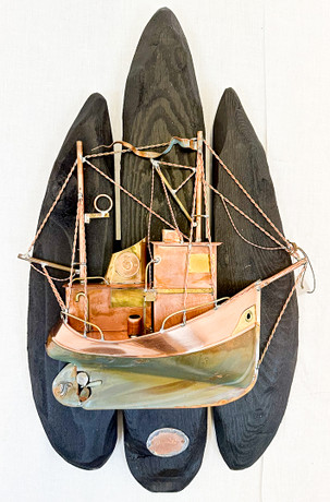 THOMAS PALMQVIST. WALL RELIEF, copper, wood, signed. Art - Sculptures ...