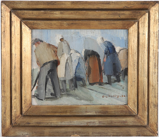 GERHARD WIHLBORG. Farm worker, oil on canvas, signed and dated -22. Art ...