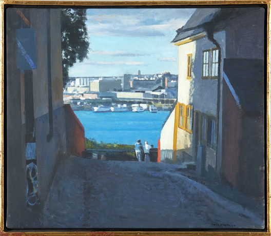 MATS RYDSTERN. Stockholmsmotiv, olja på duk, signerad, á tergo med ...