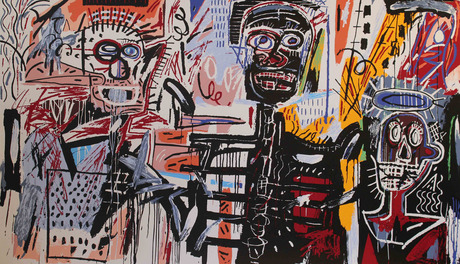 RICHARD RYAN. "Homage A BASQUIAT". Color serigraphy. Signed on verso ...