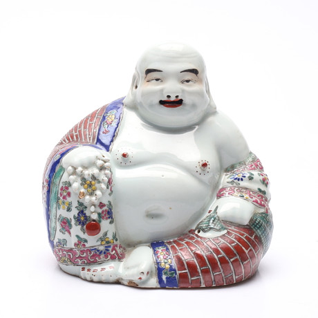 FIGURIN, Buddha, porslin, Kina botten med stämpel. Keramik & Porslin ...