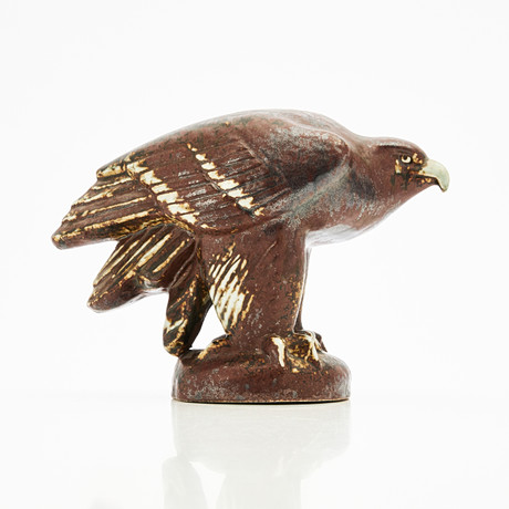 LISA LARSON. Figurine, eagle, stoneware, for NK and WWF, 1500 examples ...