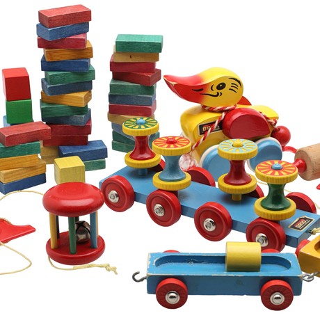 PARTI LEKSAKER, trä, Brio, 1900-tal. Leksaker - Leksaker - Auctionet