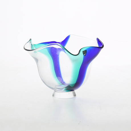 LARS HELLSTEN. BOWL, glass, Orrefors "Butterfly" unsigned, 1900s. Glass ...
