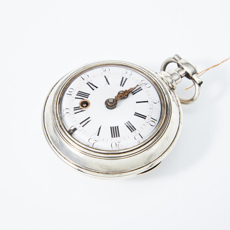 POCKET WATCH, silver, Pierre Charlo (1707-1773), Copenhagen, Denmark ...