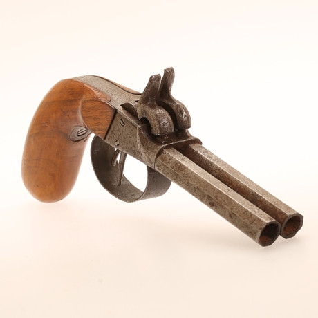 BLOCK PISTOL, double barrel, Germany, 19th century. Weapons & Militaria ...