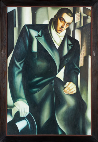 TAMARA DE LEMPICKA, kopia efter, oljemålning, osignerad, 2000-tal ...