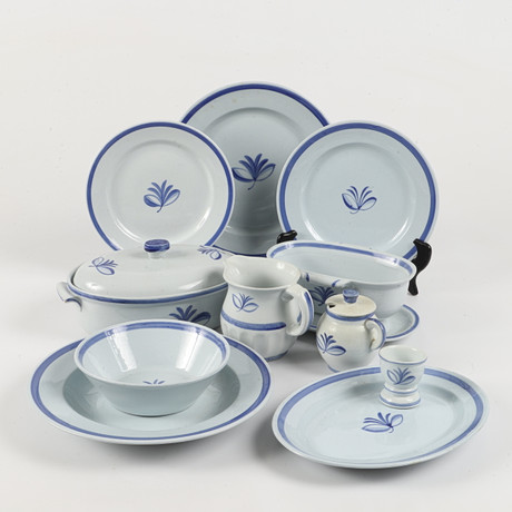 ARTHUR PERCY. Matservisdelar, 99 stycken, "Blått Band", porslin, Gefle ...