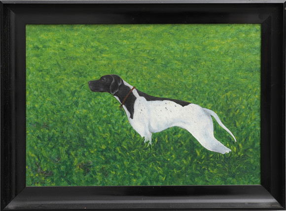 JOHAN MÜLLER, dog portrait "Stella", oil on canvas. Art - Paintings ...