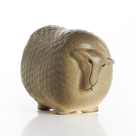 LISA LARSON, figurin, får, märkt LISA L, Sweden, stengods. Keramik ...