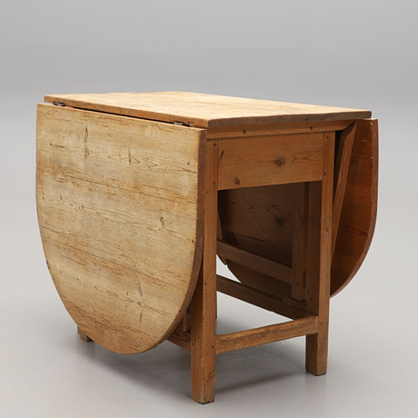 SLAGBORD, allmoge, furu, med låda, 1800-tal. Möbler - Bord - Auctionet