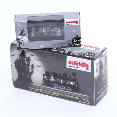 MÄRKLIN H0, Steam locomotive and wagon, Halloween, 36872, 48620. Toys ...