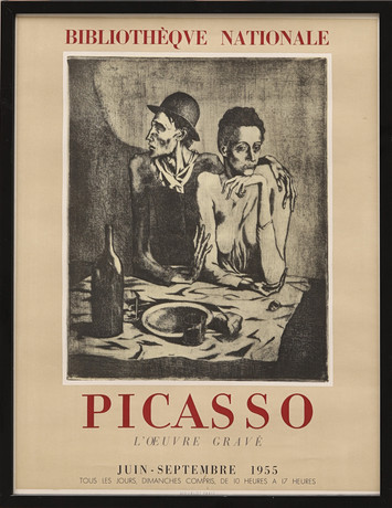 PABLO PICASSO. Exhibition poster, "The Poor Meal", for Picasso l'Oeuvre ...