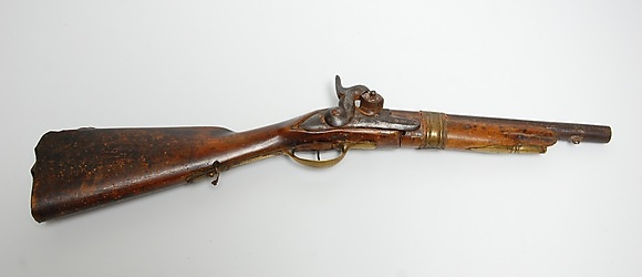 BUCKLE RIFLE, for hunting, converted from flint lock, 18th century ...