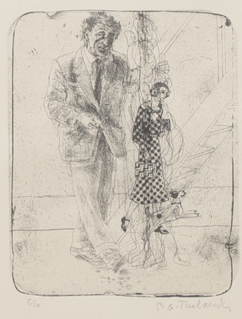 PER GUNNAR THELANDER. Etsning, signerad och numrerad 5/10. Konst ...