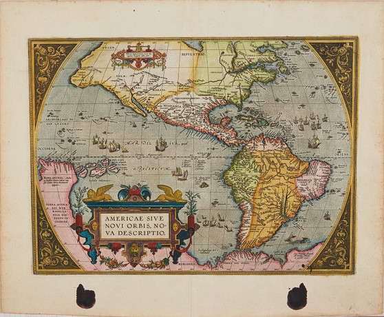 FAMOUS MAP OF AMERICA BY ORTELIUS, Antwerp 1603. Böcker, Kartor ...