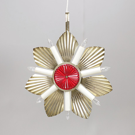 JULSTJÄRNA, plast/mässing, Osram Stella nr 50, 1950-tal. Belysning & Lampor - Övrig belysning ...