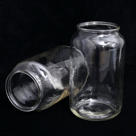 GLASBURKAR, 6 st, 1900-tal. Glas - Bruksglas - Auctionet