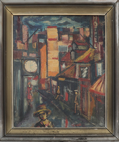 OIDENTIFIERAD KONSTNÄR. oil on Board, signed Strand. Art - Paintings ...