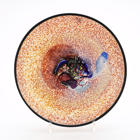 BERTIL VALLIEN. Dish, "Meteor", glass, Kosta Boda, signed. Glass - Art ...