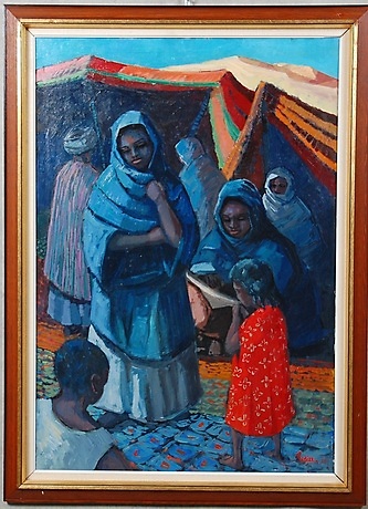 TEDDY RHODIN. oil on canvas, signed. Art - Paintings - Auctionet