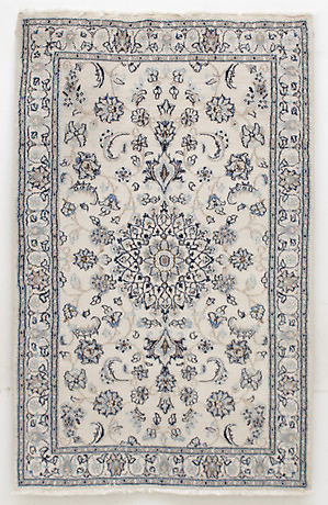 MATTA, Persisk, Nain med silkesinslag, 196 x 122 cm. Mattor & Textil ...