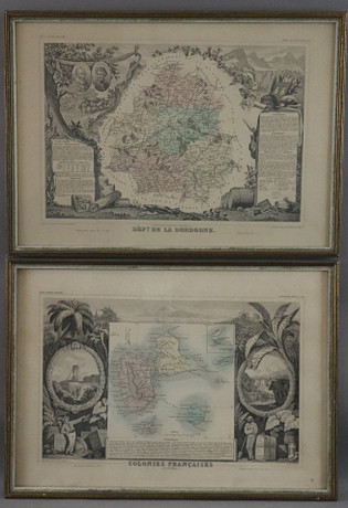 2 STEEL ENGRAVING MAP from "Atlas National Illustré". Art - Engravings ...