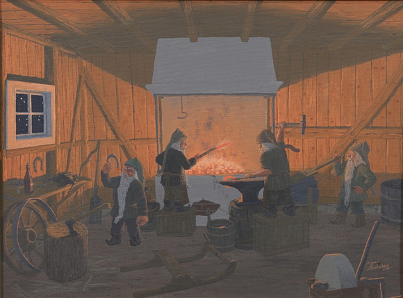 HASSE BREDENBERG. "Skodon", olja på duk, signerad. Konst - Måleri ...