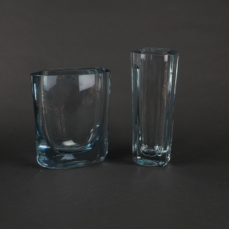 VASER, 2 st, glas, 1900-tal. Glas - Övrigt - Auctionet
