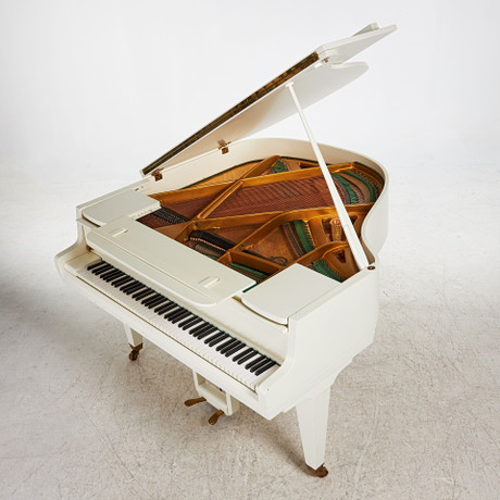 FLYGEL. Schimmel, Tyskland, modell 150 baby grand, vit, serienummer ...