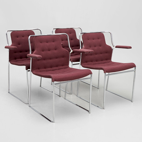 BRUNO MATHSSON. Karmstolar, 4 stycken, "Mia", Bruno Mathsson ...