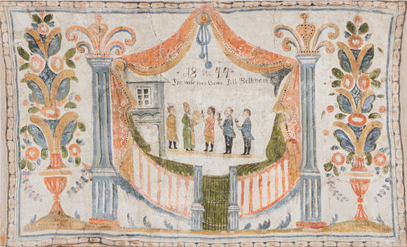 BONAD, Dalarna, dated 1844, shows "Tre wise men como till Betlehem ...