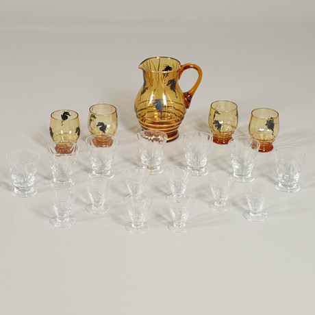 A 1970S CHARLESWARE AMBER GLASS WATER/LEMONDADE SET. Glass - Utility ...