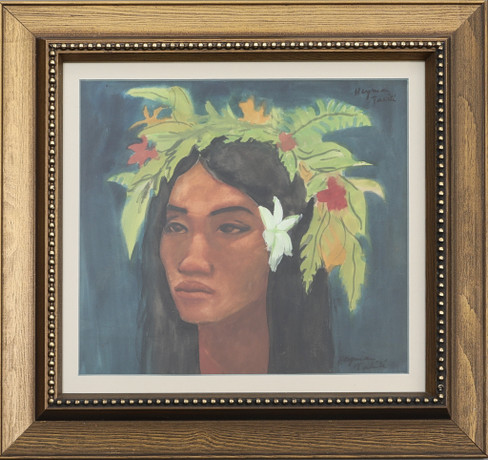PIERRE HEYMAN. Gouache, signed, "girl from Tahiti". Art - Paintings ...