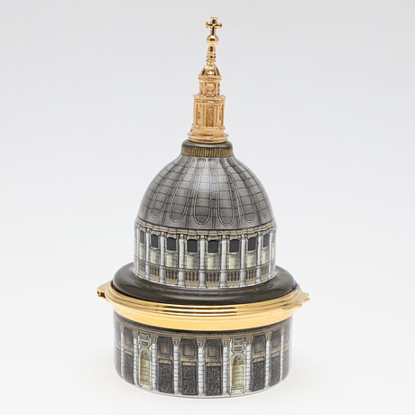 A HALCYON DAYS ENAMEL MUSIC BOX - ST PAUL'S CATHEDRAL. Ceramics ...