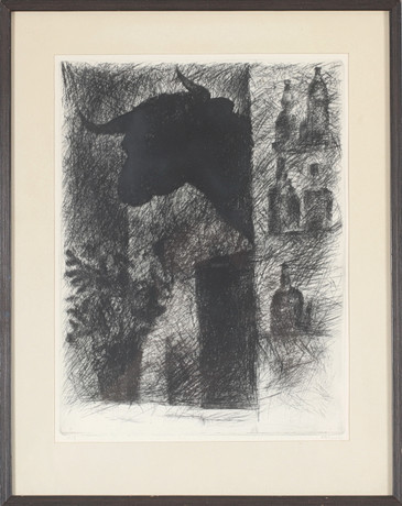 HERMAN TALVIK. Komposition, etsning, signerad. Konst - Grafik - Auctionet