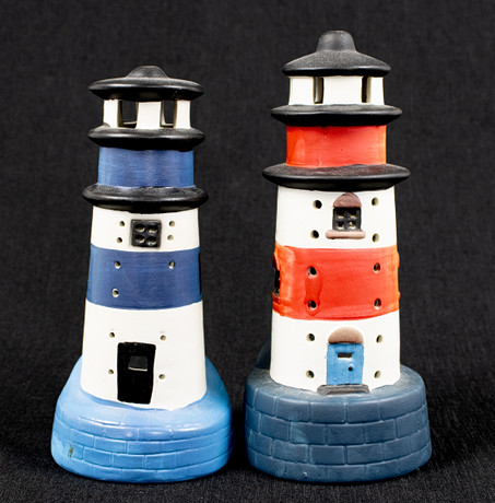 FYRTORN, för värmeljus, ett par, keramik. Keramik & Porslin ...
