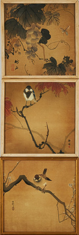 TRÄSNITT, 3 st., Koson OHARA (1877-1945), Okuhara Seiko (1837-1913) och Oidentifierad konstnär ...