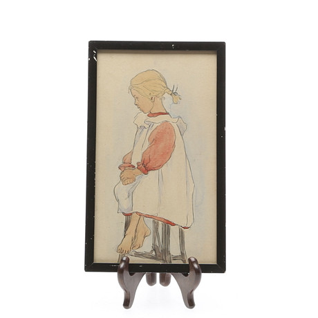 MAJA SÖDERLIND. WATERCOLOR, drawing, child motif, signed on verso, 1902 ...