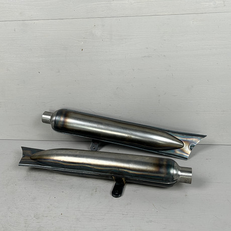 ZÜNDAPP, ljuddämpare, 1 par, Tyskland, Motorcykel, 1930-50 tal. Fordon ...