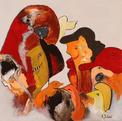 ERIK BÜLOW. Figure composition, oil on canvas, signed E. Bülow. Art ...