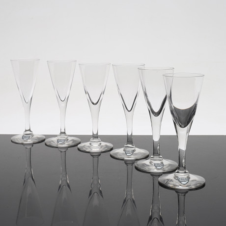 SNAPSGLAS, 6 st, Orrefors. Glas - Bruksglas - Auctionet