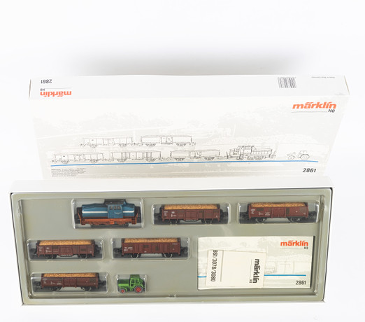 MÄRKLIN 2861 train set diesel locomotive and 5 wagons for sugar beet ...