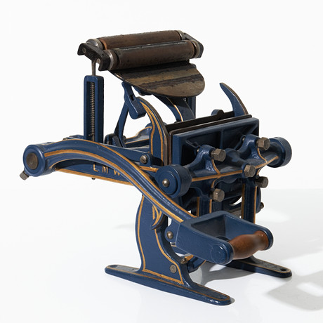 PRINTING PRESS, tabletop model, late 19th century, LMW, Liberty Machine ...